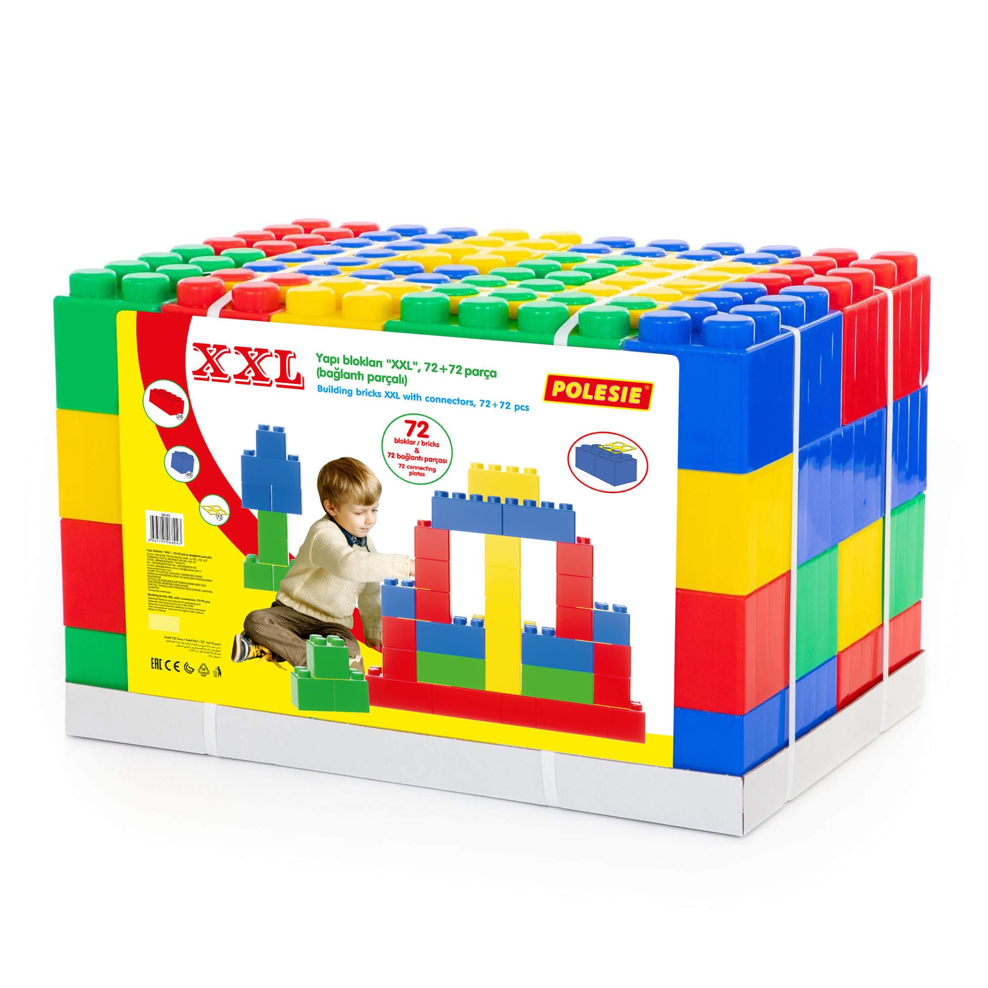 Polesie XXL Building Bricks With Connectors (144 Pieces) – toys4lesslb