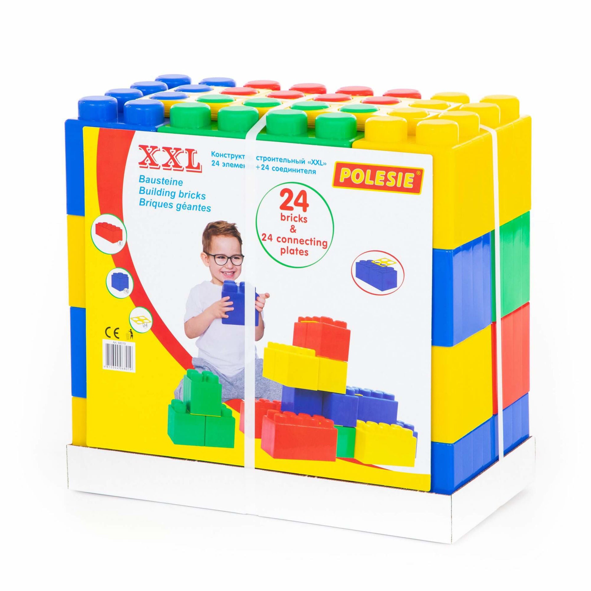 POLESIE-Building bricks XXL with connectors, 24+24 pcs – toys4lesslb