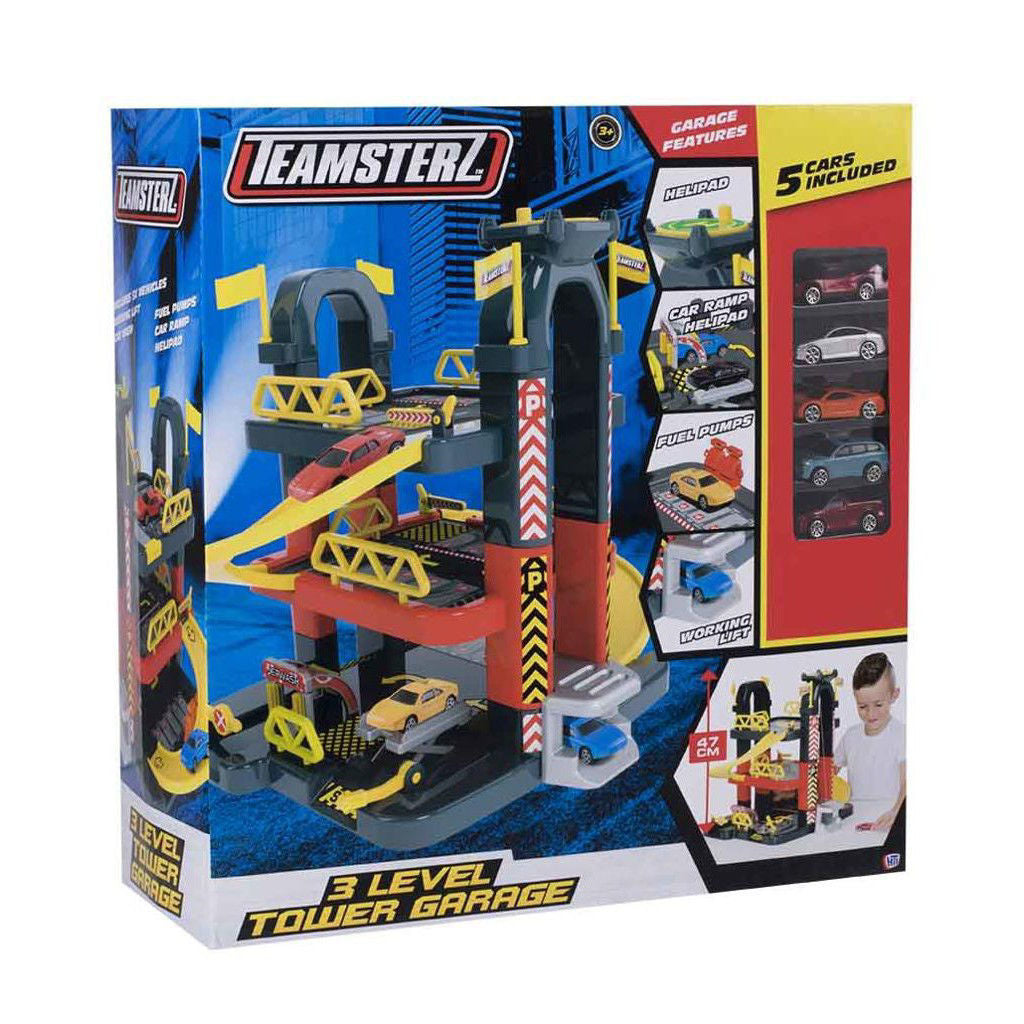 Teamsterz 3 Levels Tower Garage & 5 Cars – TOYS 4 LESS