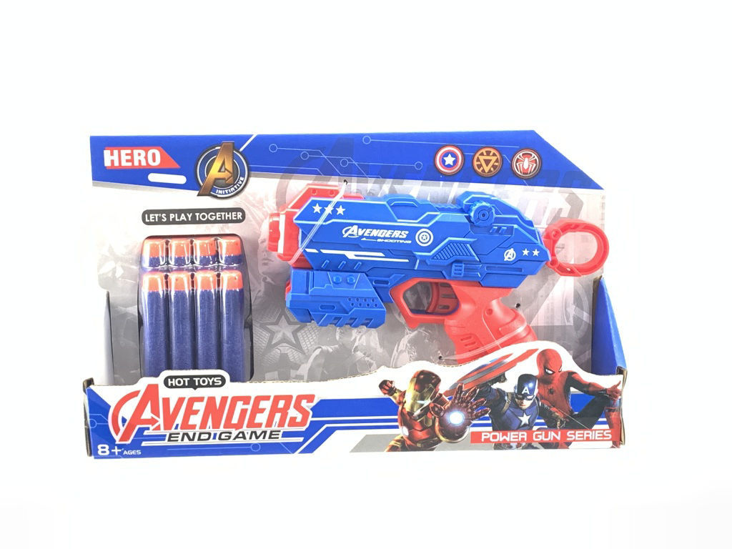 Avengers Soft Bullet Gun (8 Bullets) – TOYS 4 LESS