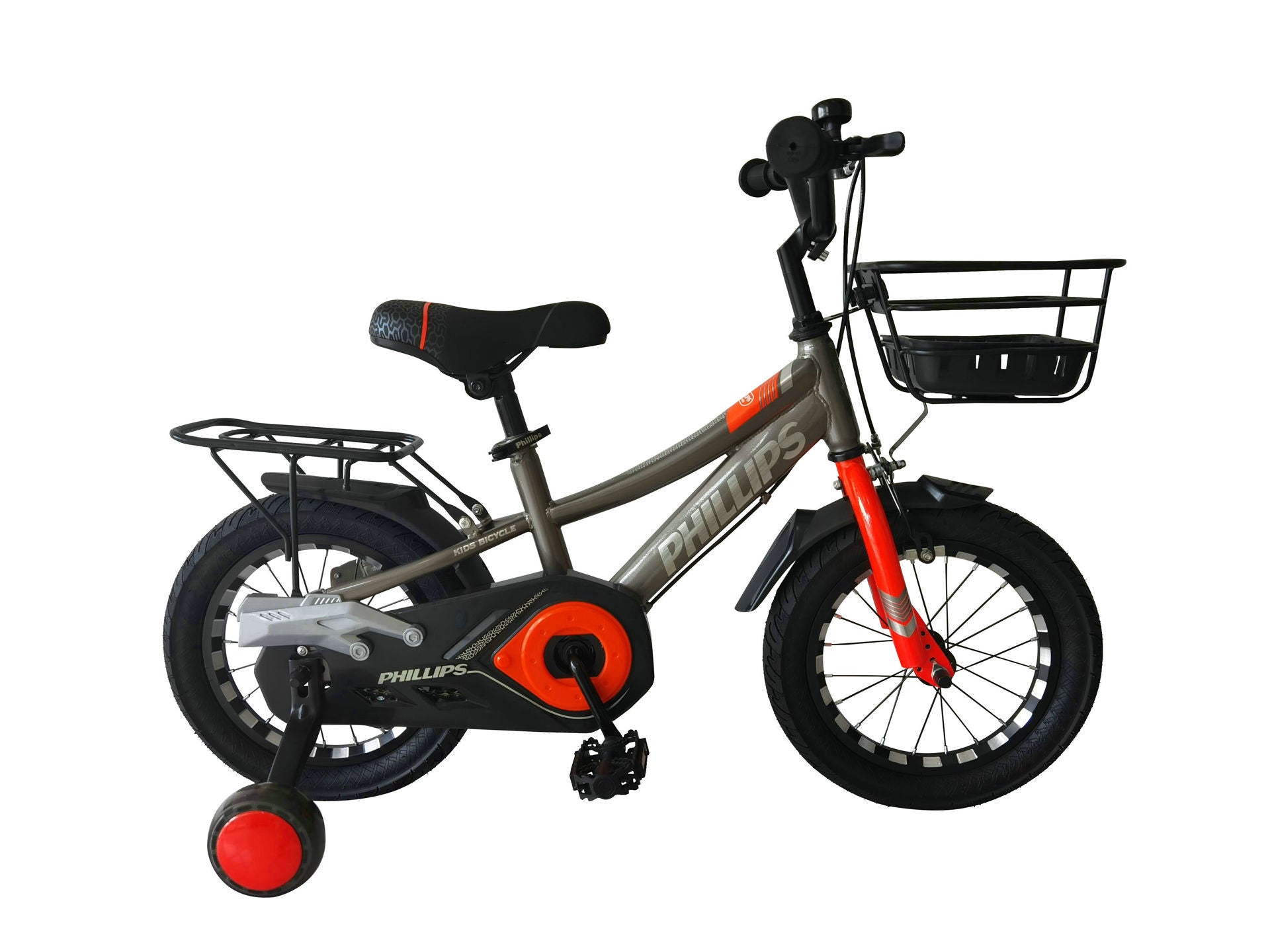 12 Inch Bicycle Grey -Red – TOYS 4 LESS