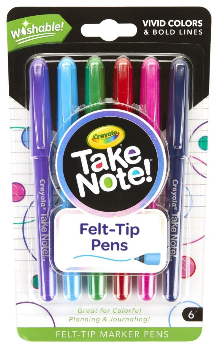 Crayola Take Note Washable Felt Tip Pen – TOYS 4 LESS
