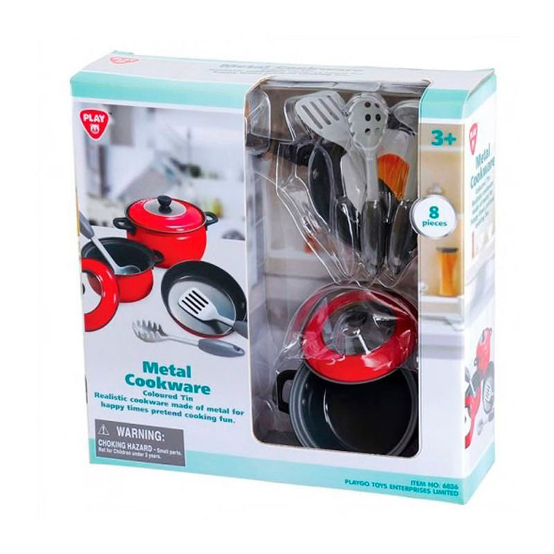 Metal Cookware Kitchen Set (8 Pieces) – TOYS 4 LESS