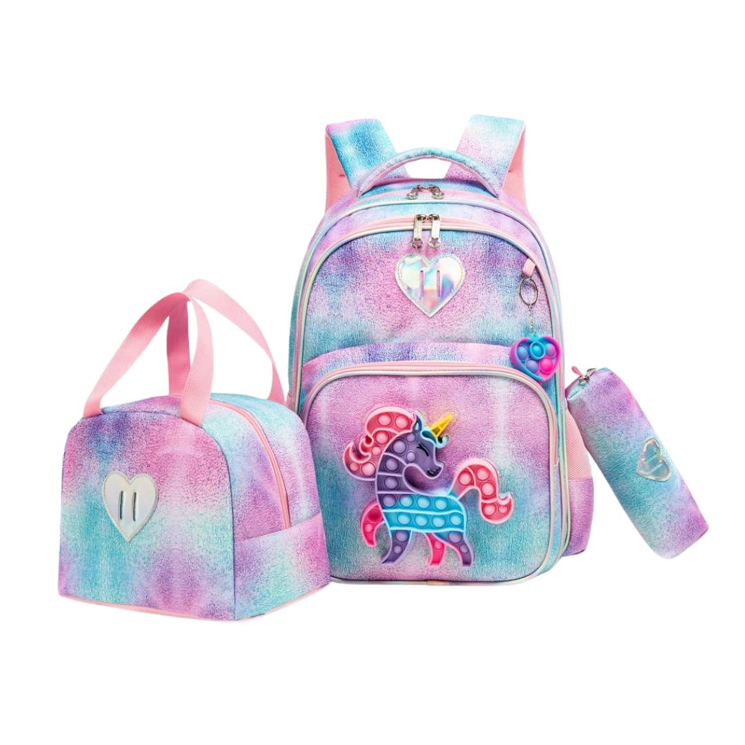 Backpack Puppet Unicorn Set – 3 Pieces – TOYS 4 LESS