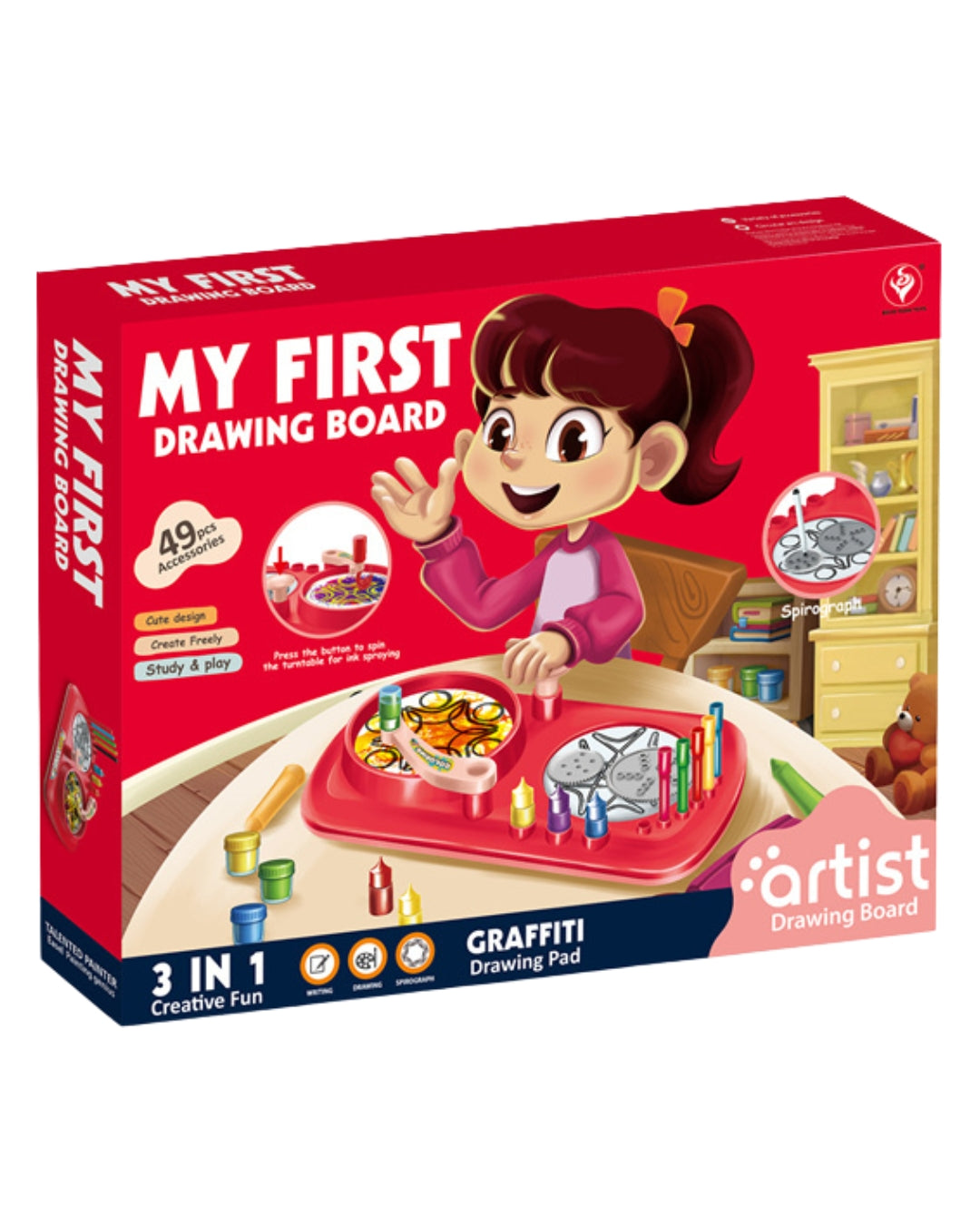 My First Drawing Board 3-in-1 Creative Fun Set – TOYS 4 LESS